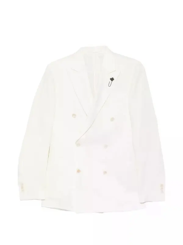 LARDINI Double-breasted Blazer - Neutrals