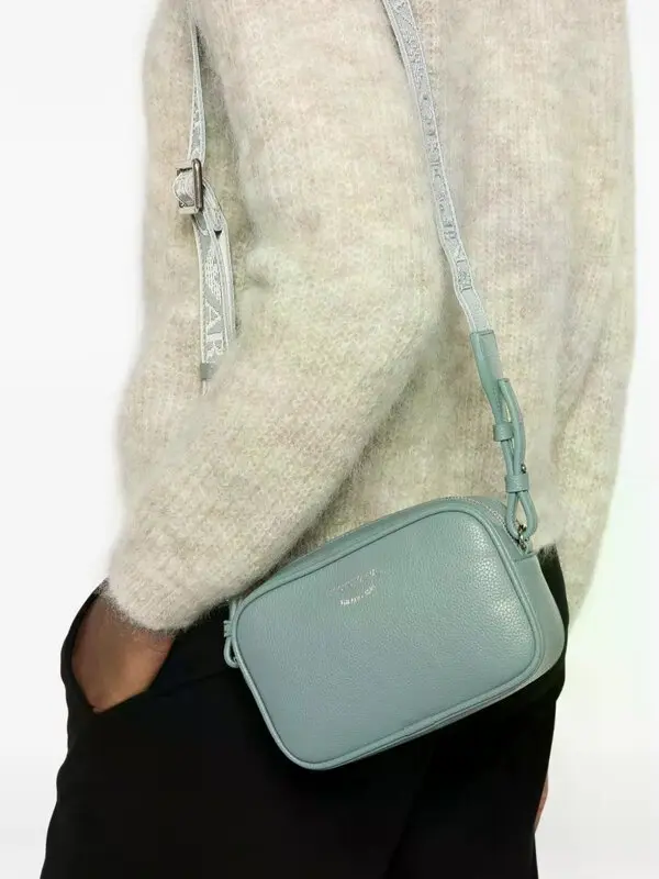 Emporio Armani Mini Logo-strap Shoulder Bag - Blue