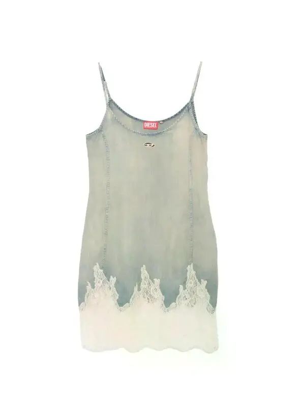 DIESEL® De-odry-s Lace-trim Mini Dress - Blue