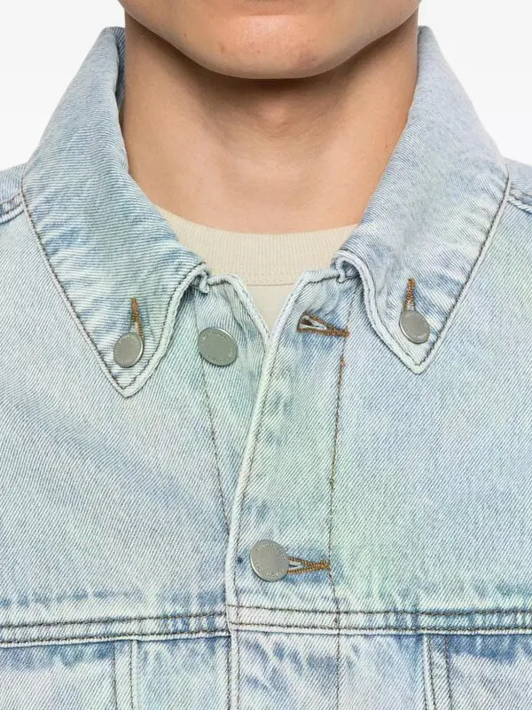 ENTIRE STUDIOS Shrunken Pocket Denim Jacket - Blue