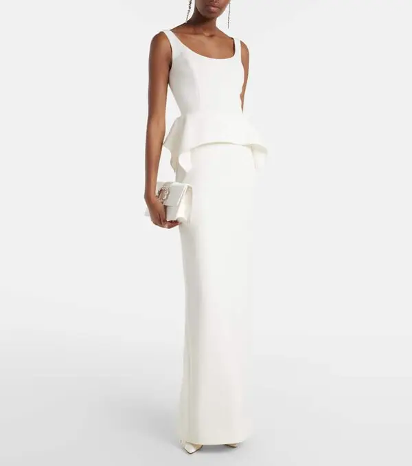 Roland Mouret Peplum Crepe Gown