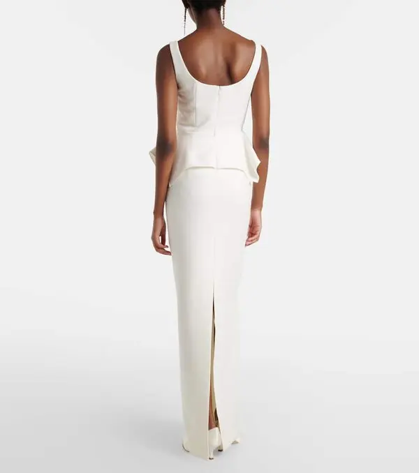 Roland Mouret Peplum Crepe Gown