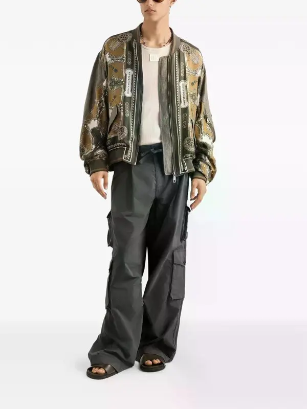Dolce & Gabbana Printed Zip Bomber Jacket