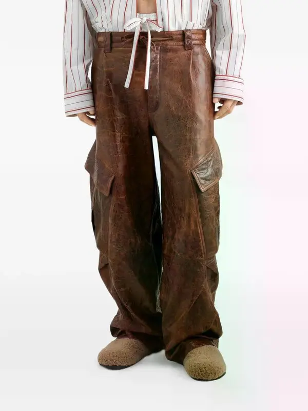 Dolce & Gabbana Lambskin Cargo Trousers