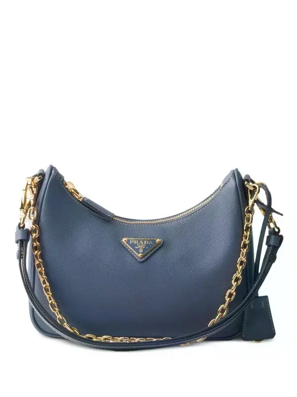 Prada Re-edition Mini Saffiano Leather Bag - Blue