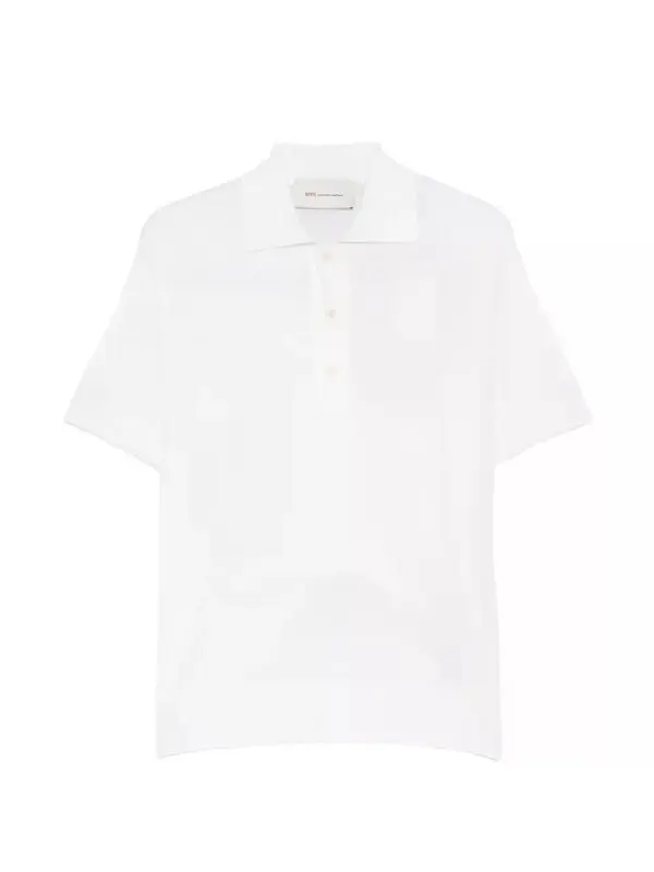 AMI Paris De Coeur Wool Polo Shirt