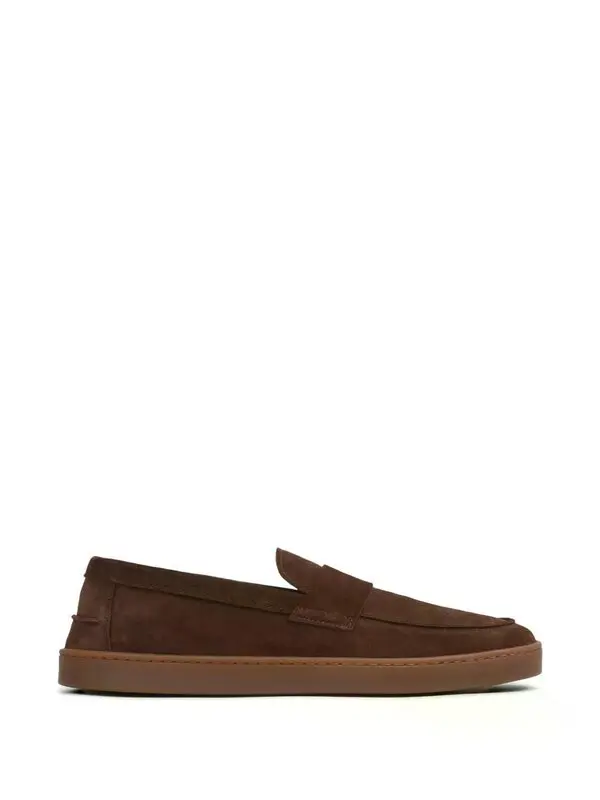 HENDERSON BARACCO Suede Penny Loafers - Brown