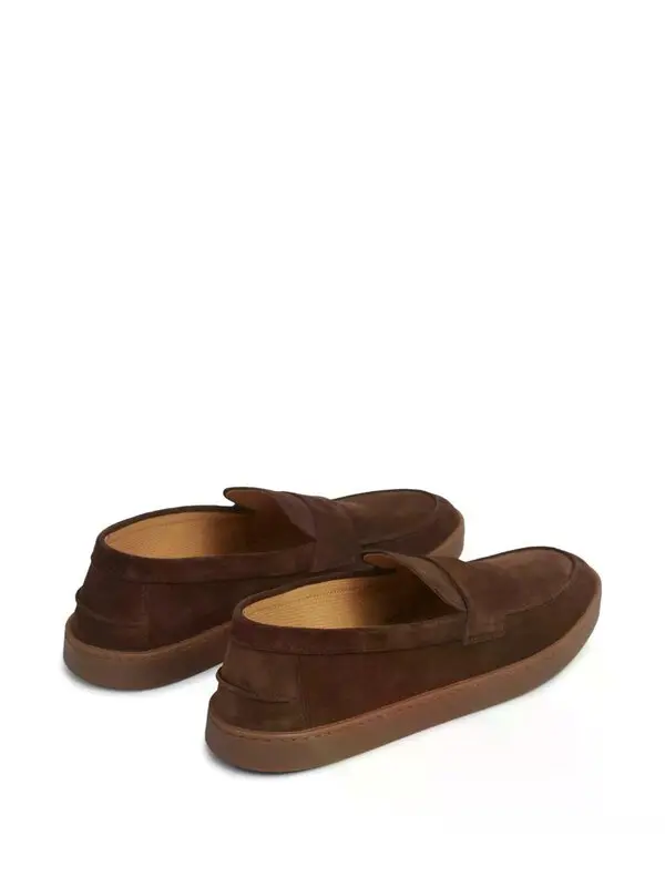HENDERSON BARACCO Suede Penny Loafers - Brown