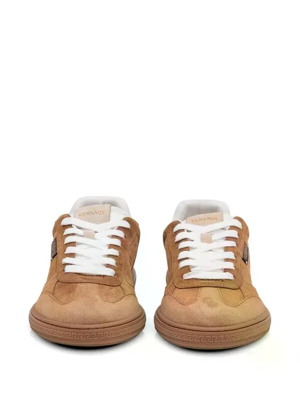 Versace Suede Low-top Sneakers - Brown
