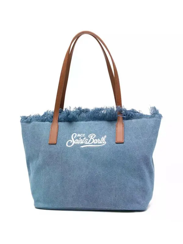 MC2 SAINT BARTH Logo-embroidered Tote Bag - Blue