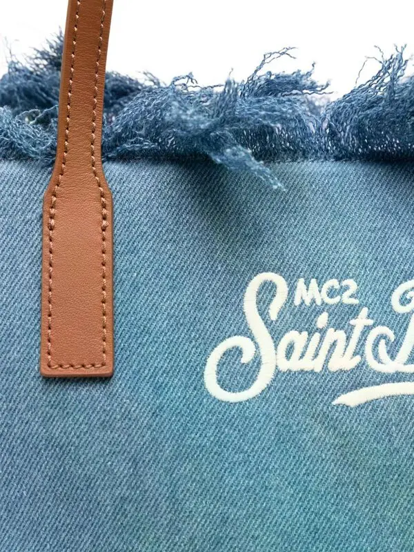 MC2 SAINT BARTH Logo-embroidered Tote Bag - Blue