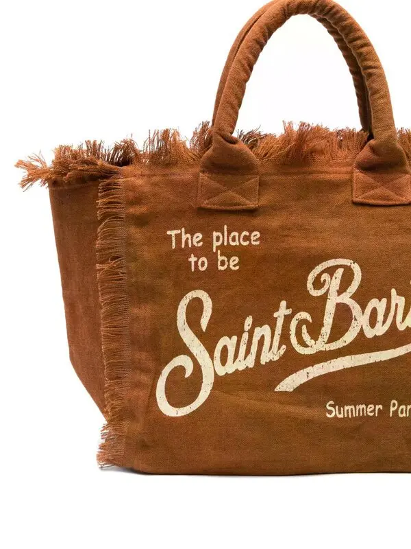 MC2 SAINT BARTH Fringed Tote Bag - Brown