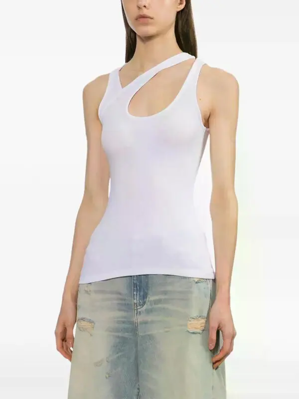 HALFBOY Cut-out Tank Top - White