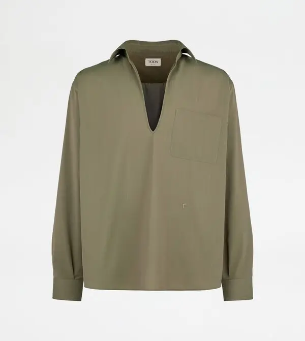 TOD'S Shirt In Silk - Green