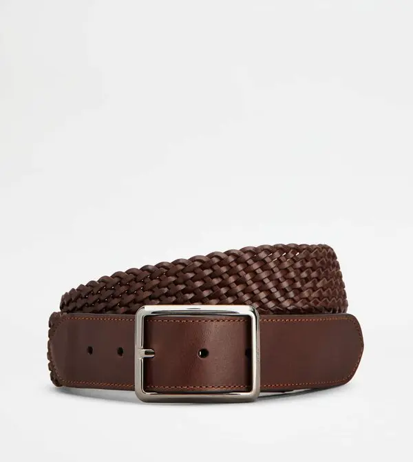TOD'S Belt In Woven Calfskin Leather