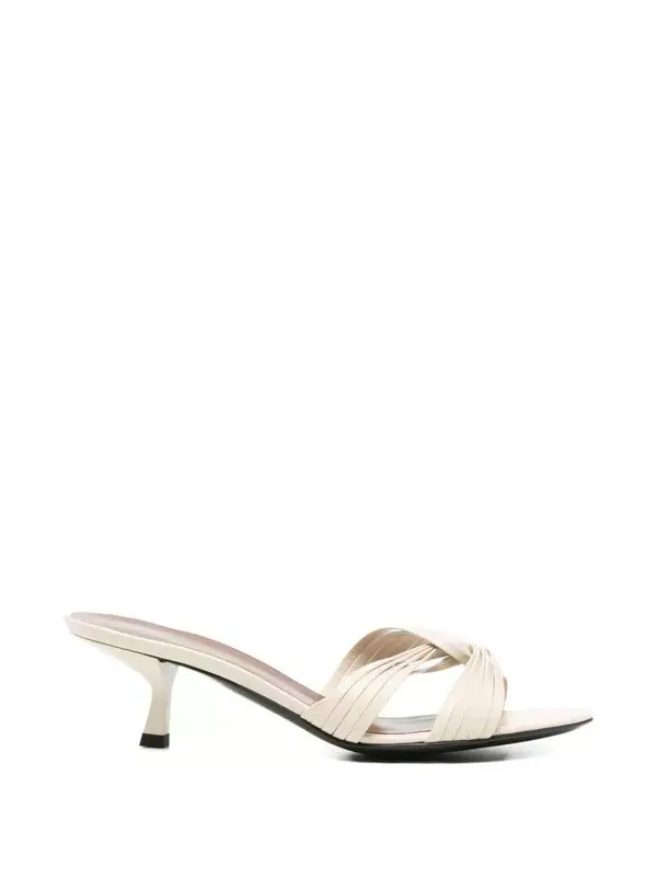 GIUSEPPE ZANOTTI Knotted Leather Sandals - Neutrals
