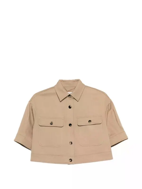Max Mara Buttoned Cropped Jacket - Brown