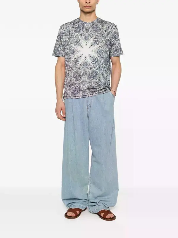 Etro Paisley-print T-shirt - Blue