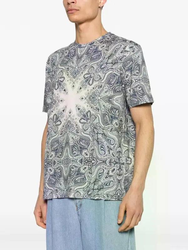 Etro Paisley-print T-shirt - Blue