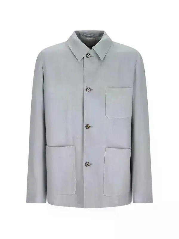 LARDINI Buttoned Pocket Jacket - Grey