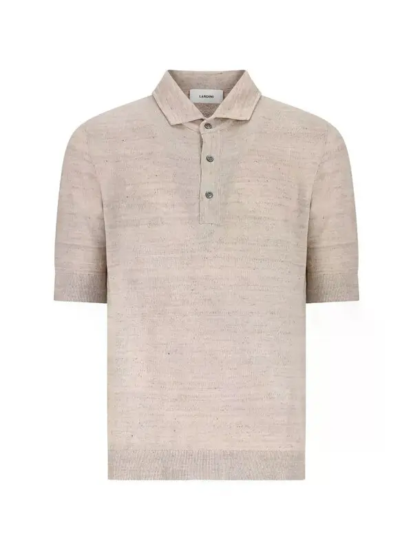 LARDINI Buttoned Short-sleeve Polo Shirt