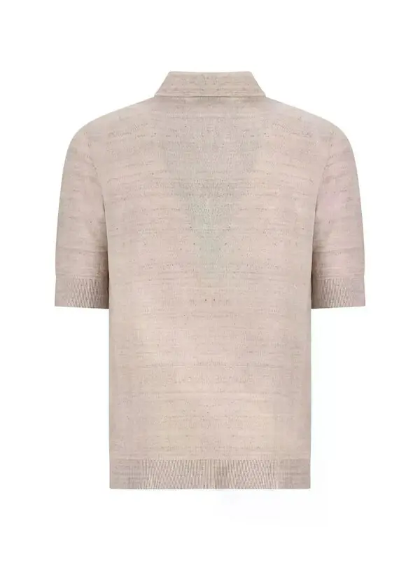 LARDINI Buttoned Short-sleeve Polo Shirt