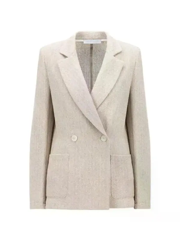 Harris Wharf London Double-breasted Pocket Blazer - Neutrals