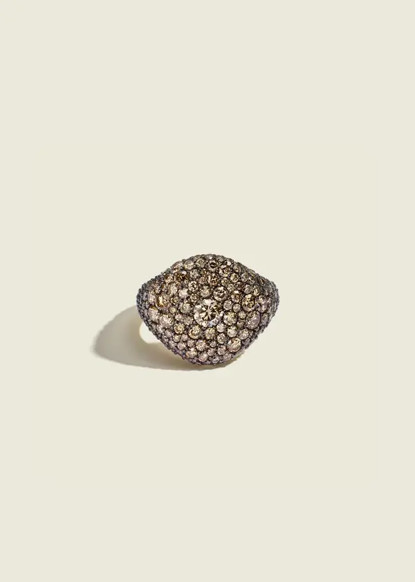 LUCY DELIUS Cognac Diamond Signet Ring - Gold,yellow,brown