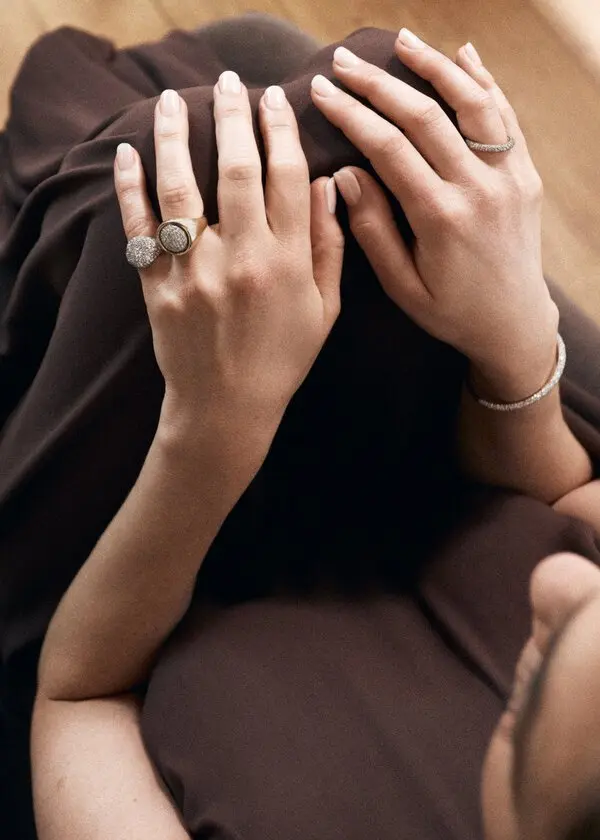 LUCY DELIUS 14kt Yellow Ring With Diamond Pav - Gold