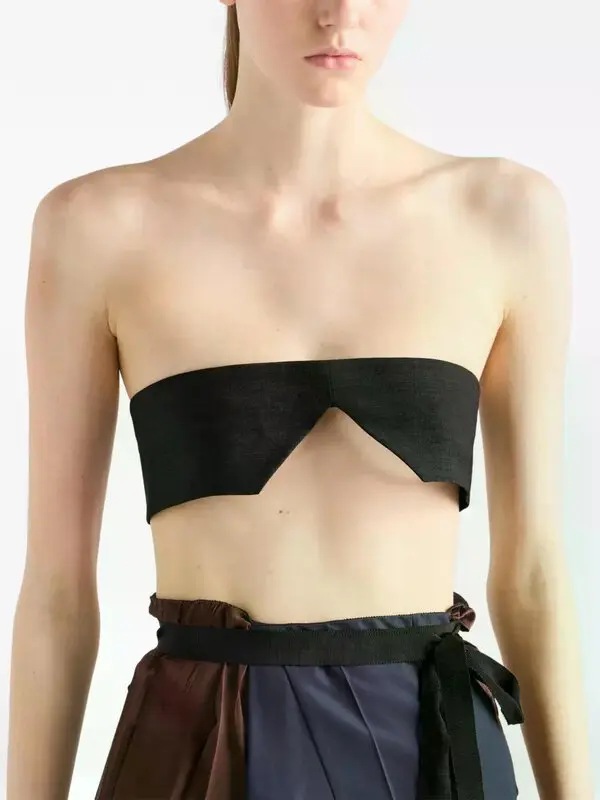 Prada Wool Cropped Top - Grey