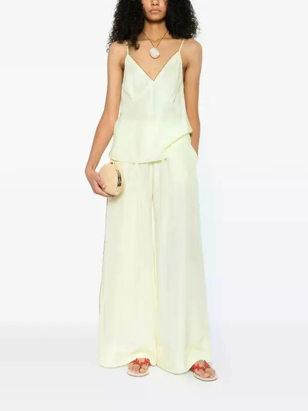 FORTE_FORTE Scalloped V-neck Top - Yellow