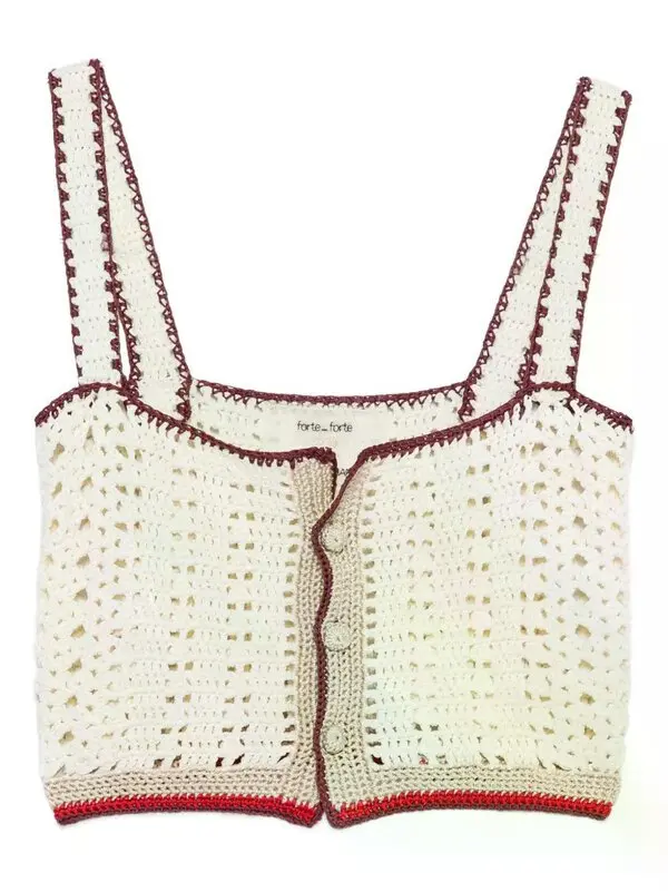 FORTE_FORTE Crochet Button Top