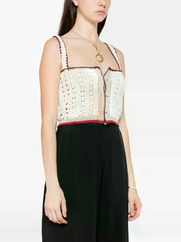 FORTE_FORTE Crochet Button Top