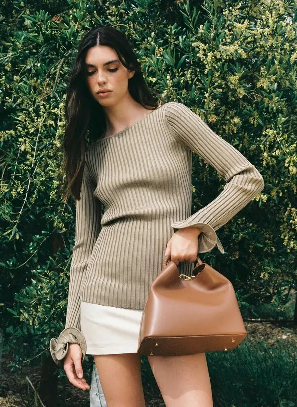 ELLEME Raisin Handbag - Cognac