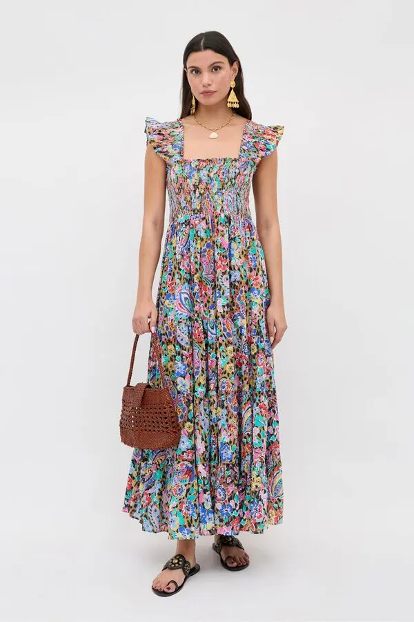 Rixo Kendall Cara Floral Leopard Dress - Multi