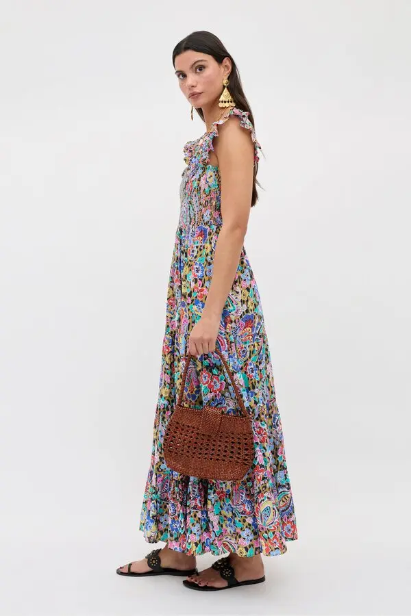 Rixo Kendall Cara Floral Leopard Dress