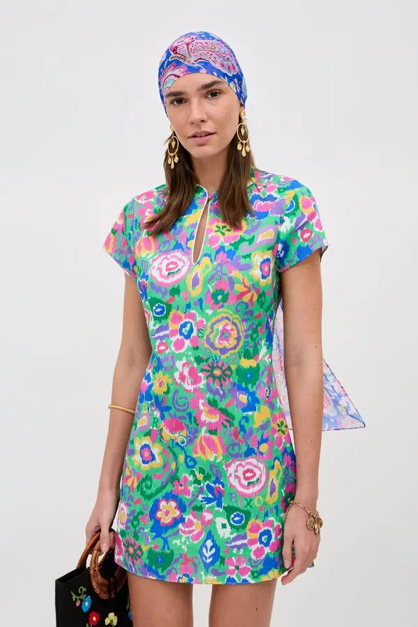 Rixo Lolita Ikat Bloom Regular - Green