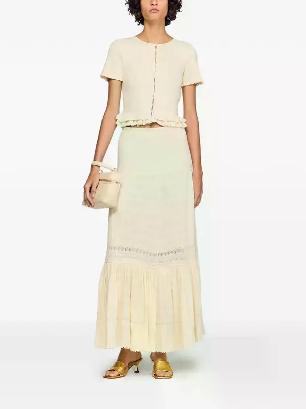Sandro Ruffled Long Skirt