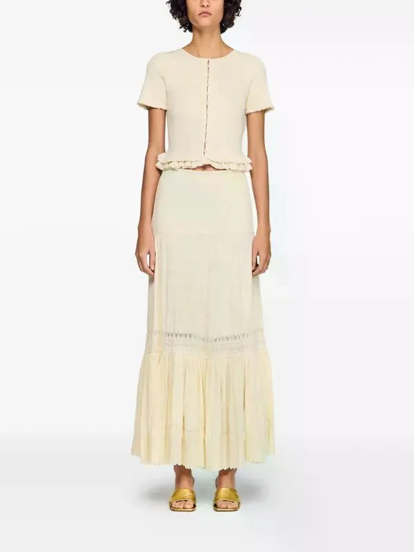 Sandro Ruffled Long Skirt