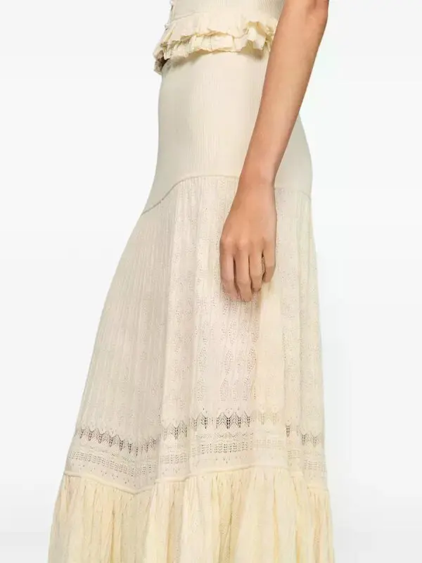 Sandro Ruffled Long Skirt