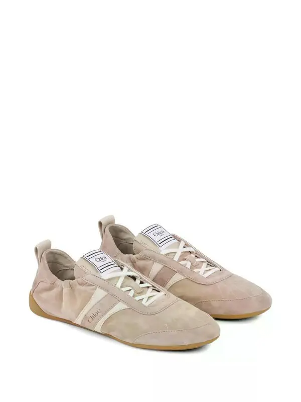 Chloé Panelled Lace-up Sneakers - Pink