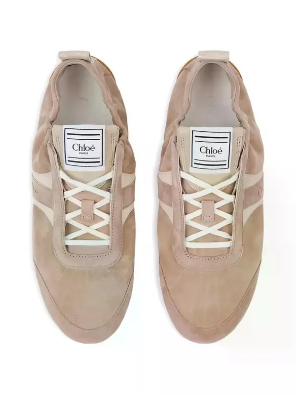Chloé Panelled Lace-up Sneakers - Pink