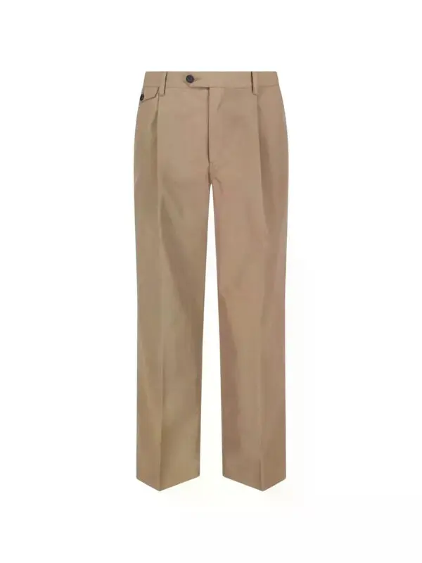 DUNST Buttoned Front-pleat Trousers
