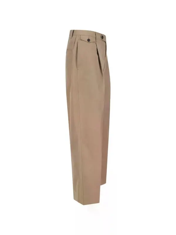 DUNST Buttoned Front-pleat Trousers