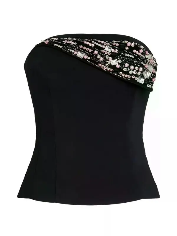GENNY Embellished Strapless Top