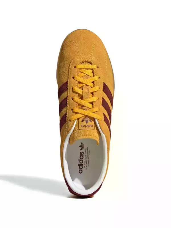 Adidas Gazelle Lo Pro Striped Lace-up Sneakers - Yellow