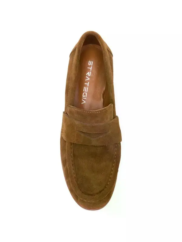 STRATEGIA SHOES Suede Strap Loafers