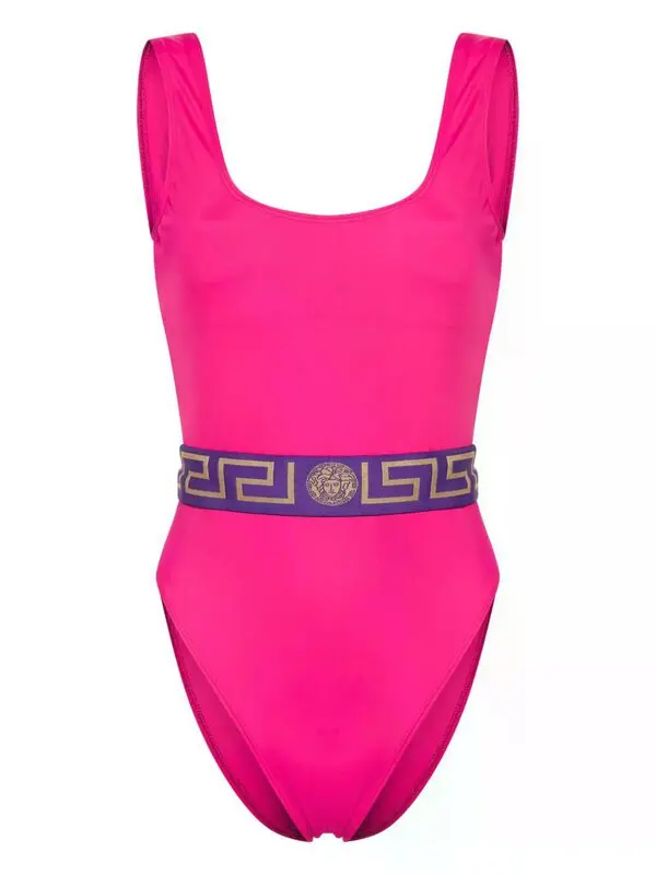 Versace Greca Waistband Swimsuit - Pink