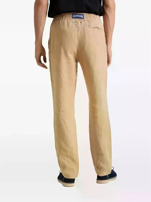 Vilebrequin Drawstring Linen Trousers - Neutrals
