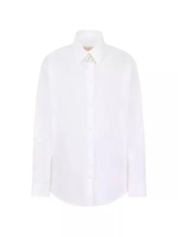 Marni D-ring Logo Organic Cotton Poplin Shirt